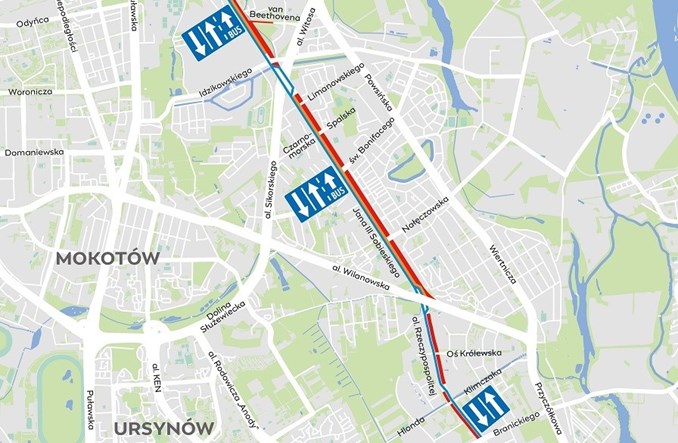 Warszawa: Tramwaj do Wilanowa. Budowa obejmie całą długość trasy [schematy] - Transport Publiczny